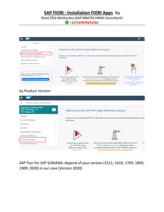 Sap fiori installation fiori apps | PDF