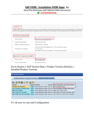 Sap fiori installation fiori apps | PDF