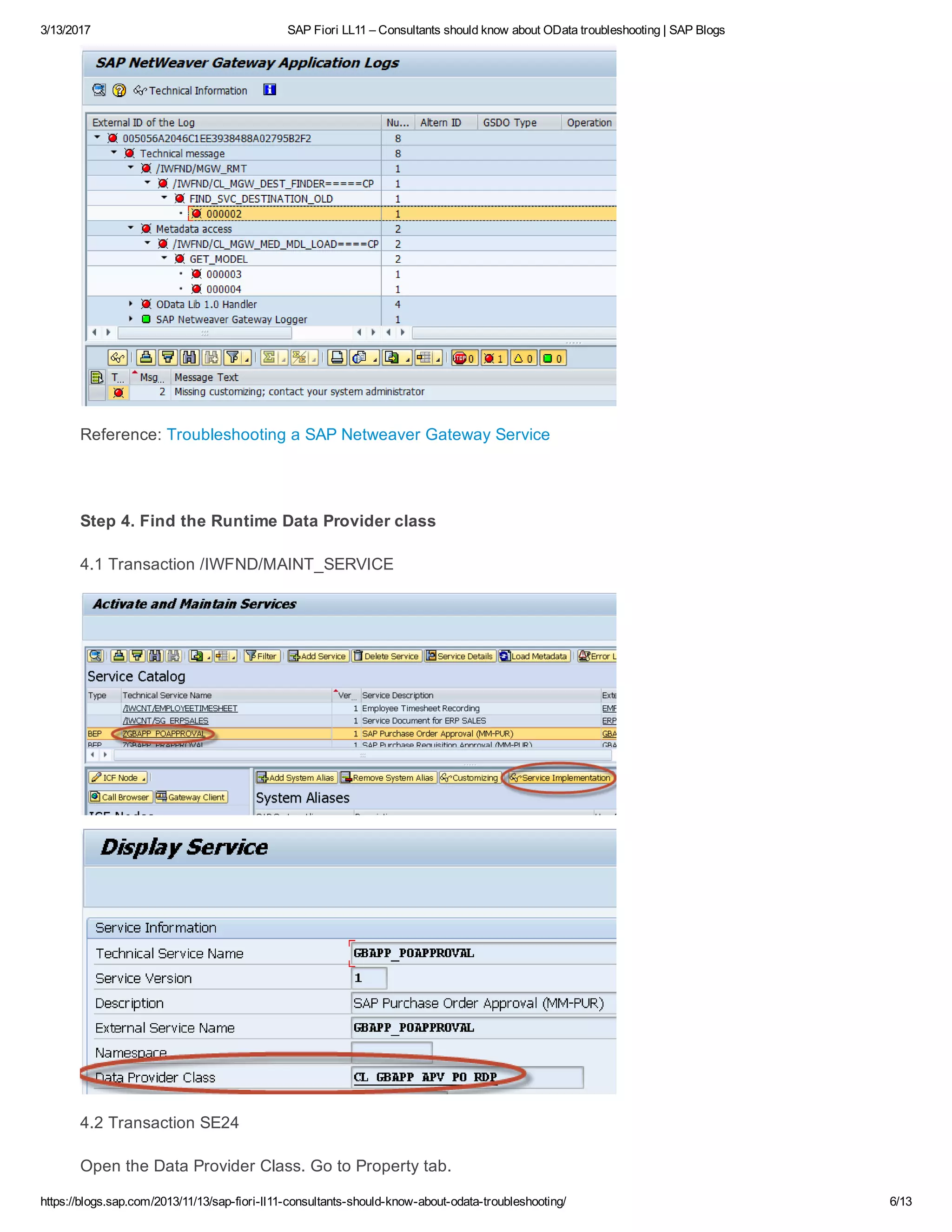 Sap fiori ll11 – consultants should know about o data troubleshooting sap blogs | PDF