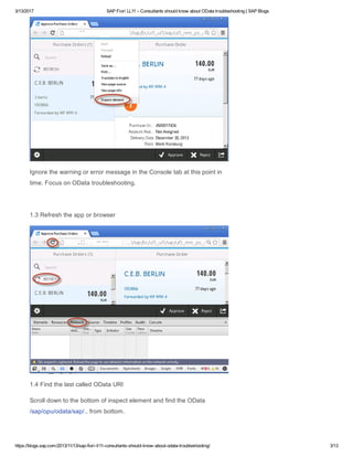 Sap fiori ll11 – consultants should know about o data troubleshooting ...
