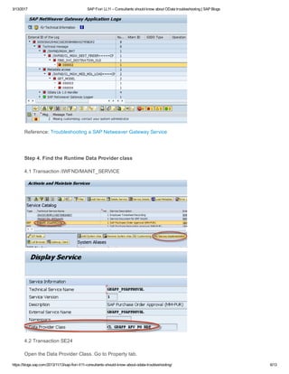 Sap fiori ll11 – consultants should know about o data troubleshooting sap blogs | PDF
