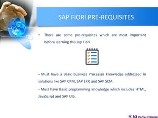 Sap Fiori Tutorial - Live interactive sap fiori online training | PPT