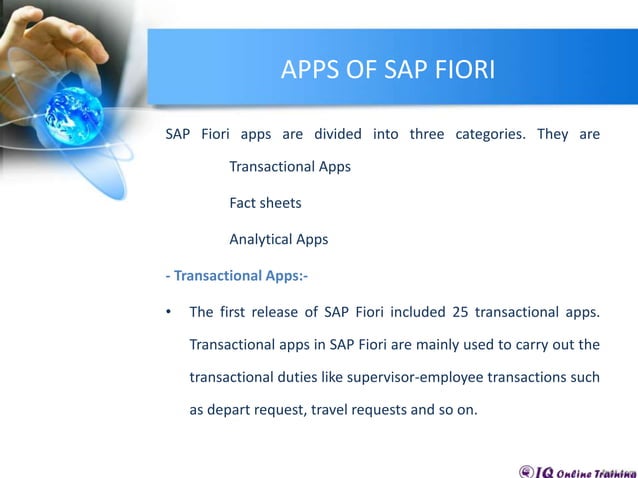 Sap Fiori Tutorial - Live interactive sap fiori online training | PPT