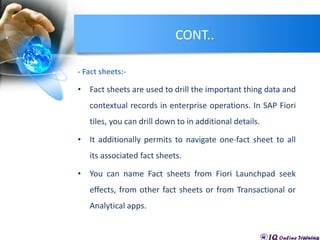 Sap Fiori Tutorial - Live interactive sap fiori online training | PPTX