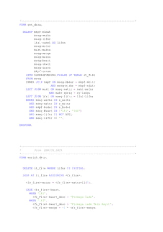 SAP Firmaya İade ABAB Kodları - ABAB ile yazılmıl hazır kod örneği | PDF