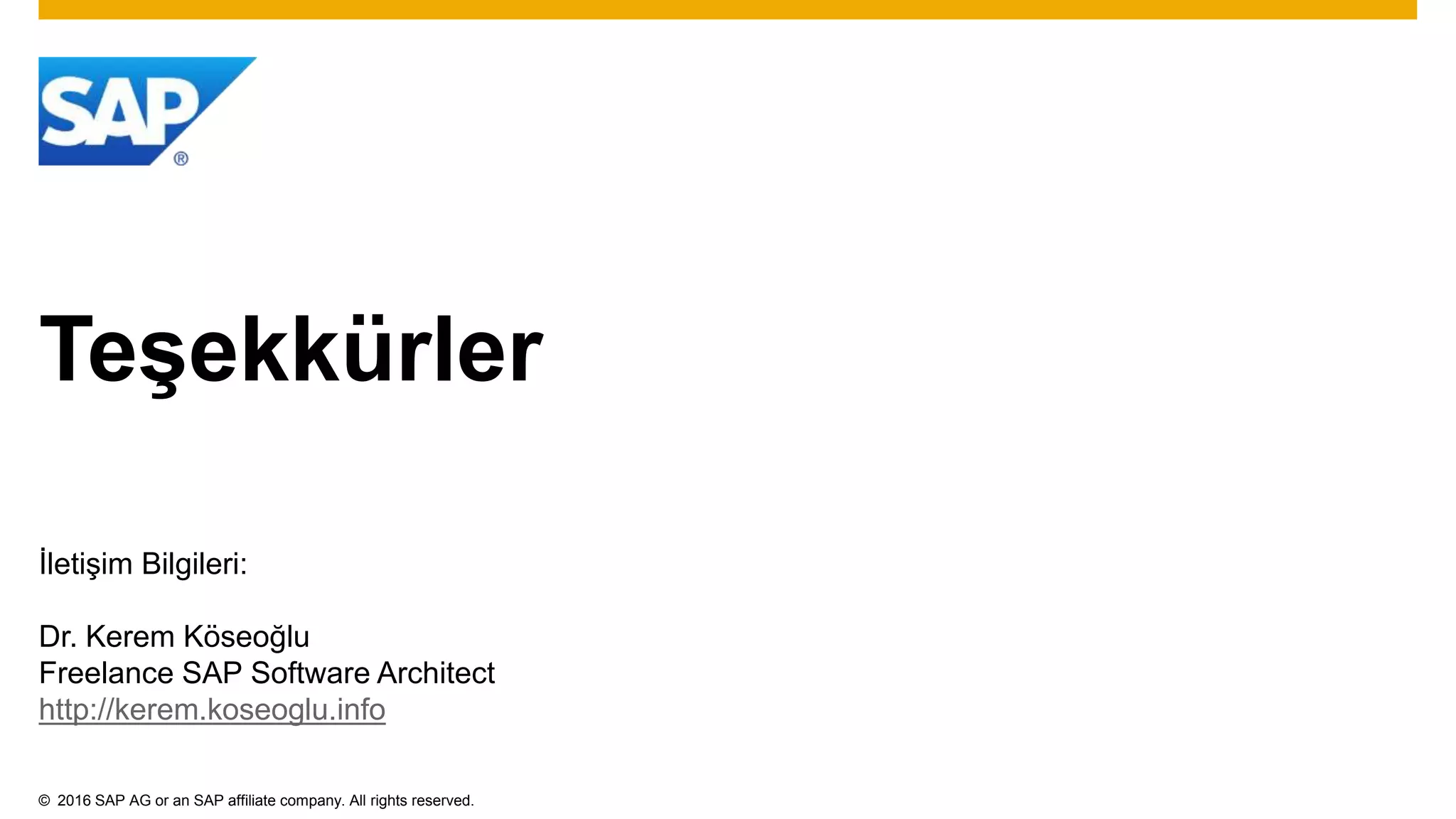 Design Patterns in ABAP Objects - SAP Forum / Tech Ed sunumu (2016) | PPTX