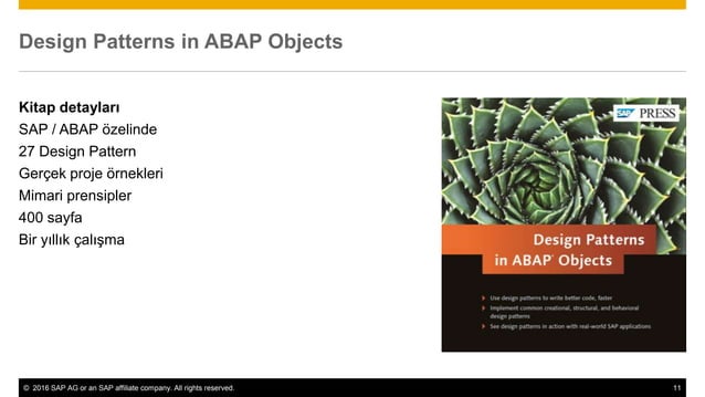 Design Patterns in ABAP Objects - SAP Forum / Tech Ed sunumu (2016) | PPTX