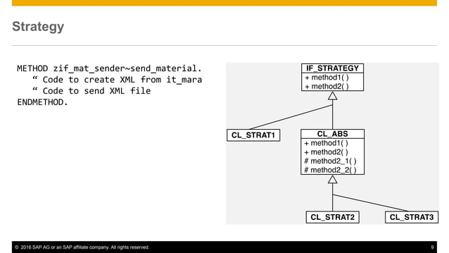 Design Patterns in ABAP Objects - SAP Forum / Tech Ed sunumu (2016) | PPTX