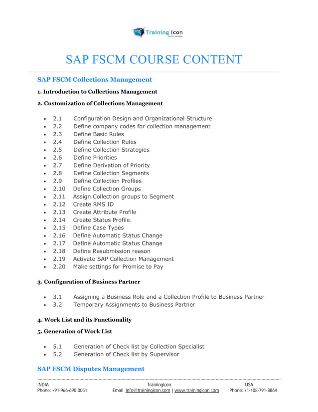 SAP FSCM ONLINE TRAINING | PDF