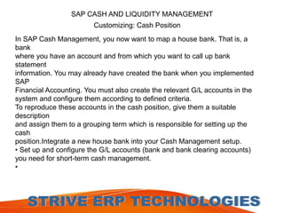 Sap fscm cash and liqidity management online training | PPT
