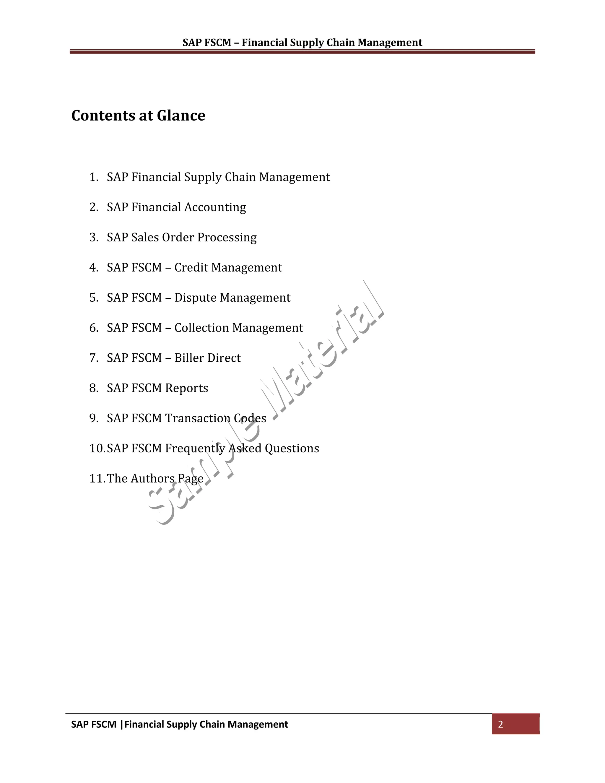 SAP FSCM Training Material | PDF