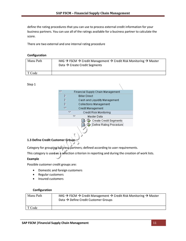 SAP FSCM Training Material | PDF