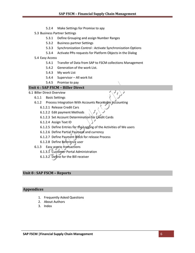 SAP FSCM Training Material | PDF