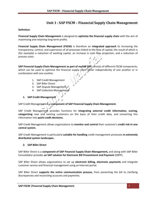 SAP FSCM Training Material | PDF