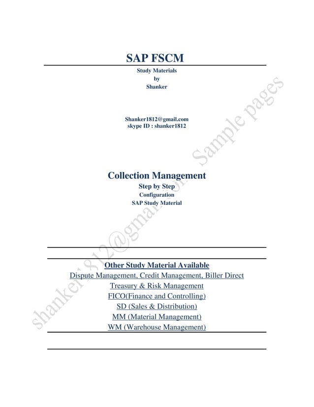 Sap Fscm Configuration Guide Sample Pages Pdf