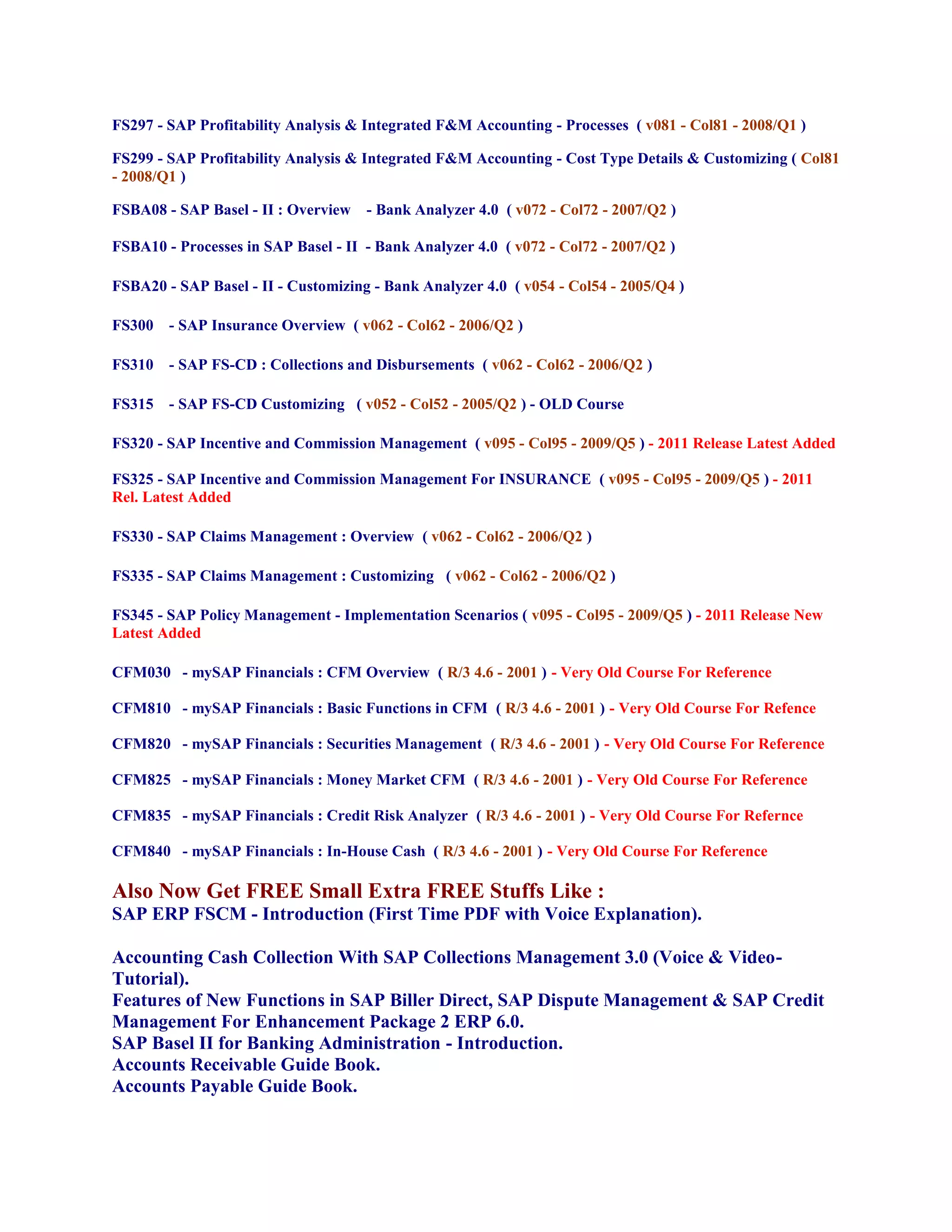 Sap fscm insurance certification study materials | PDF