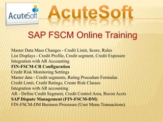 Sap fscm online training | PPT