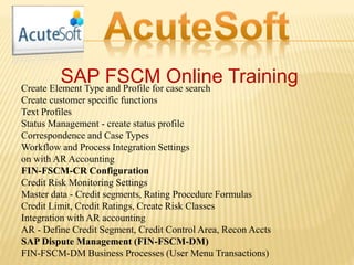 Sap fscm online training | PPT