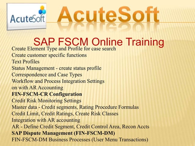 Sap fscm online training | PPT