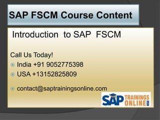 SAP FSCM Online Training | PPT