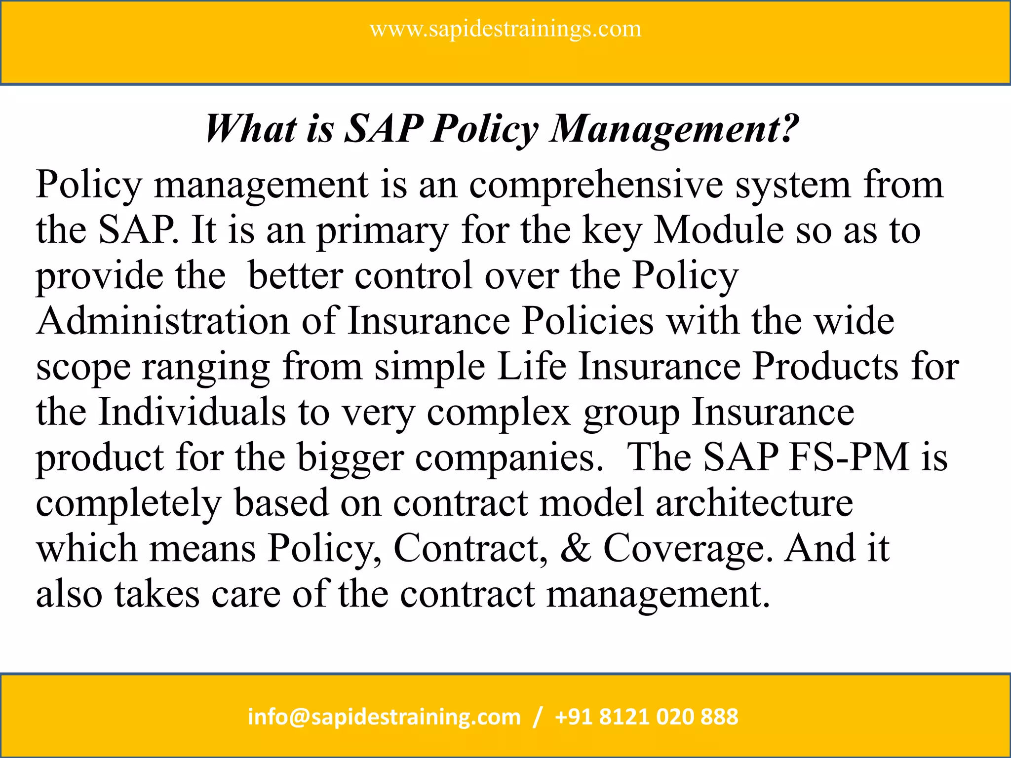 SAP FS PM Training | SAP FSPM Online Course | SAP FS-PM | PPTX