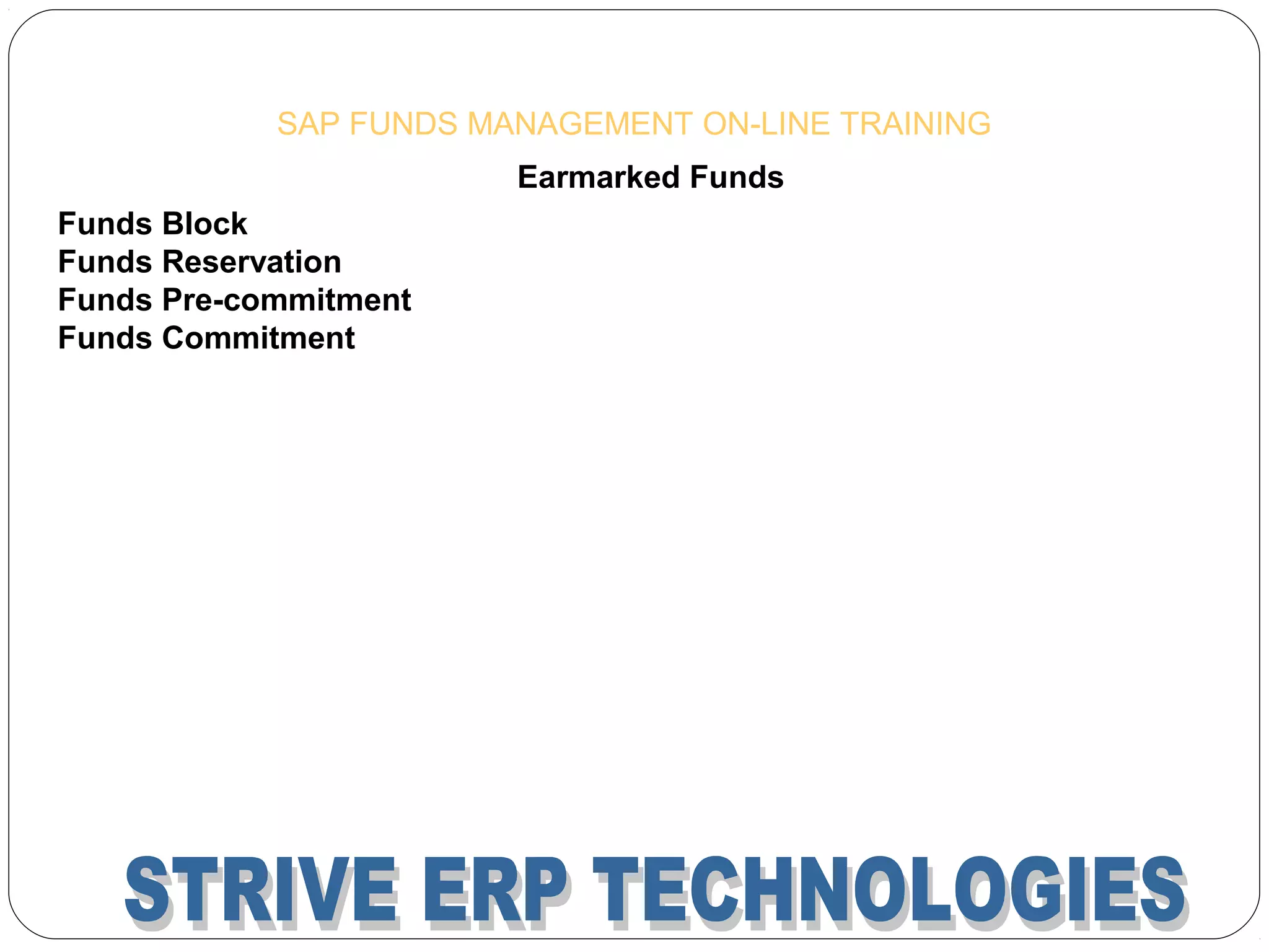 Sap funds management training | PPT