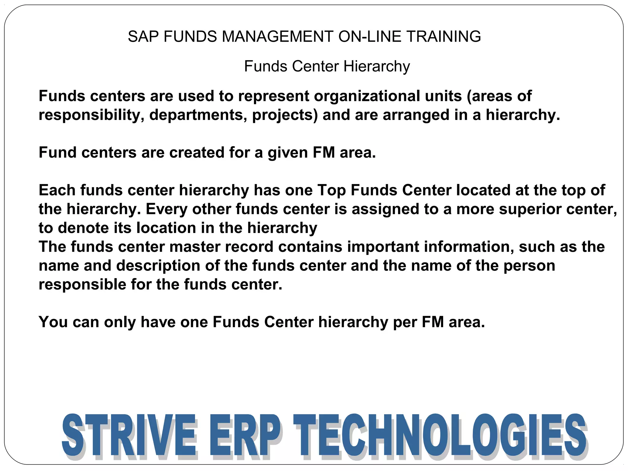 Sap funds management training | PPT