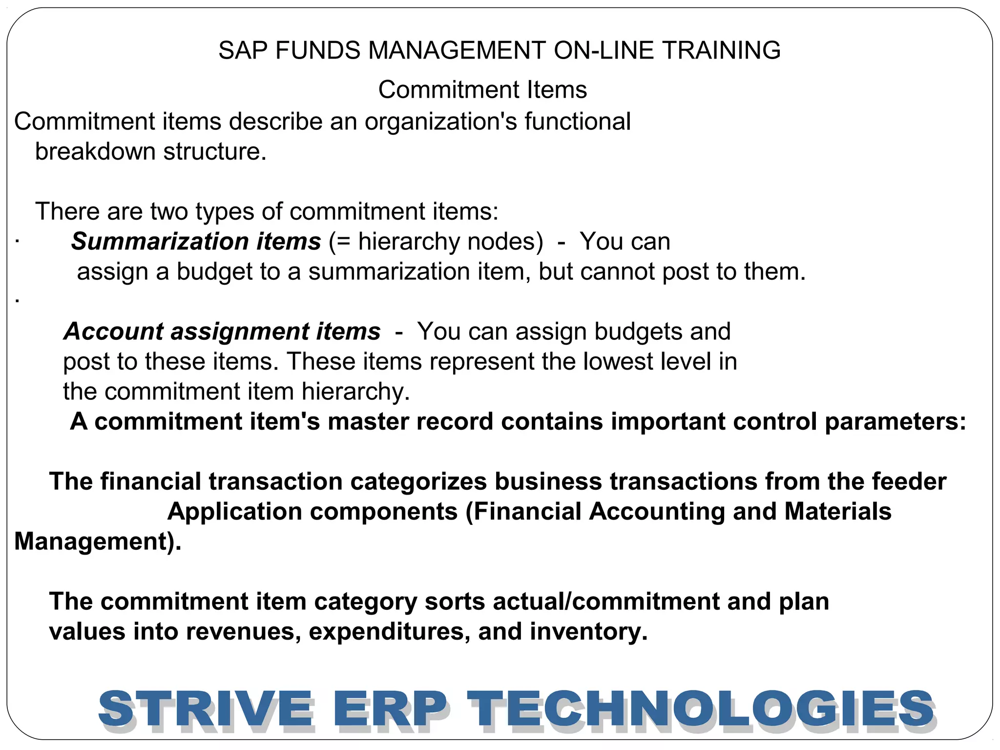 Sap funds management training | PPT