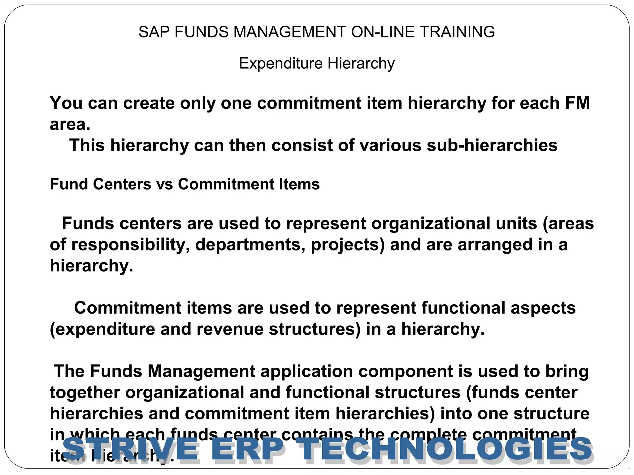 Sap funds management training | PPT