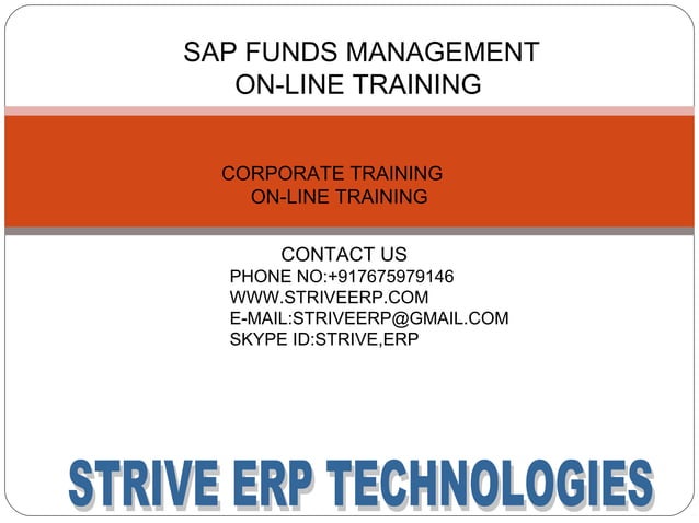 Sap funds management training | PPT | Business Accounting & Finance ...