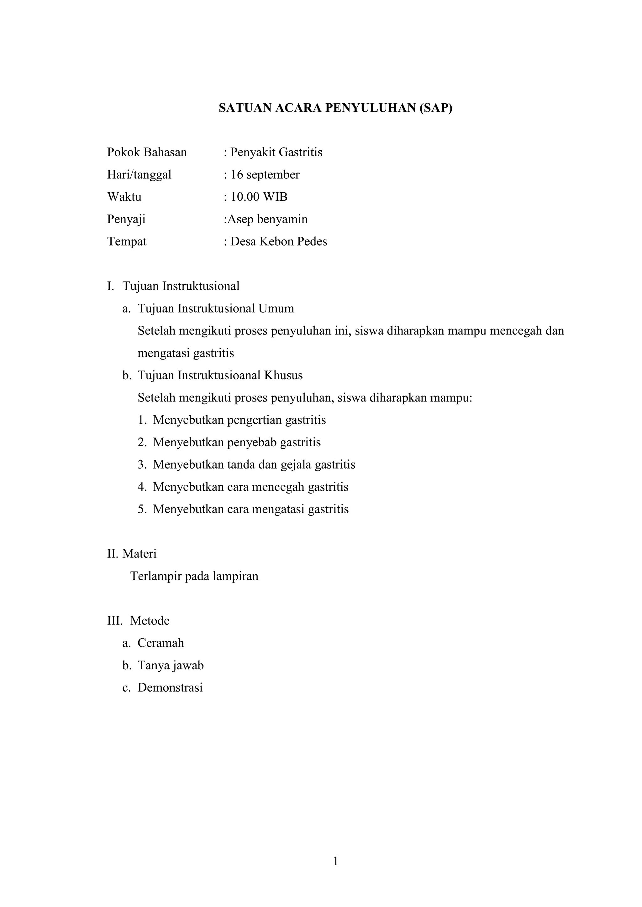 Sap gastritis | DOCX