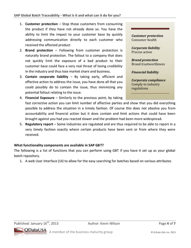 SAP Global Batch Traceability - What is it and what can it do for you ...