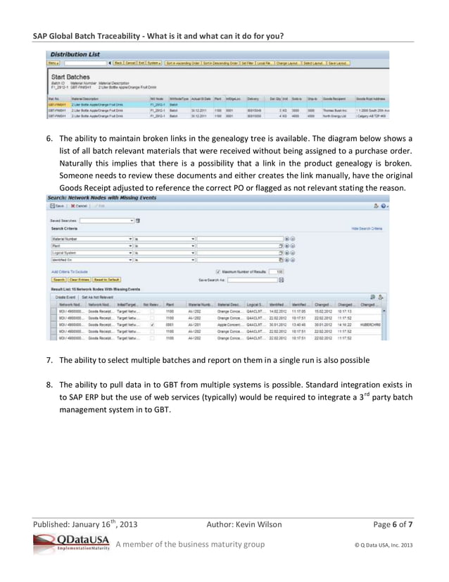 SAP Global Batch Traceability - What is it and what can it do for you ...