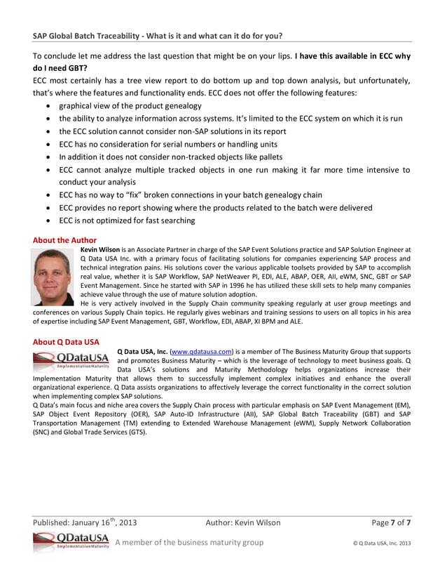 SAP Global Batch Traceability - What is it and what can it do for you ...