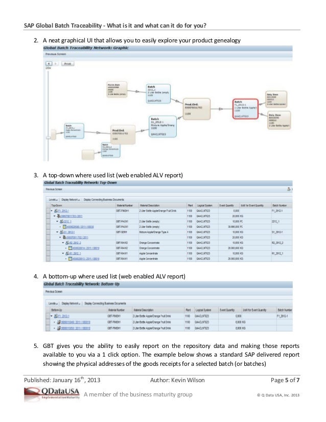 Sap Global Batch Traceability What Is It And What Can It Do For You