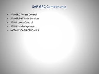 SAP Governance,Risk and Compliance | PPTX | Technology & Computing