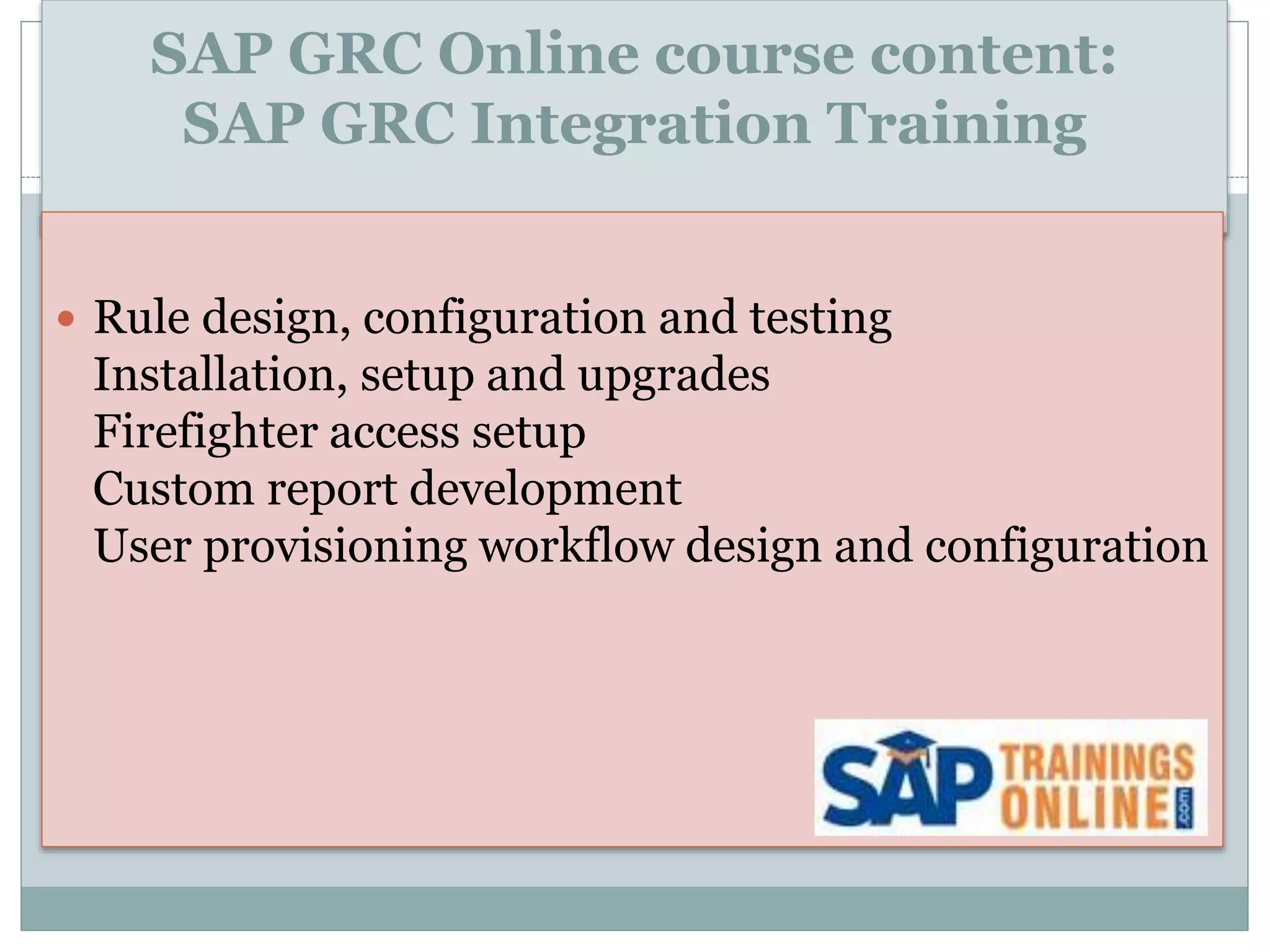 Sap grc online training | PPTX