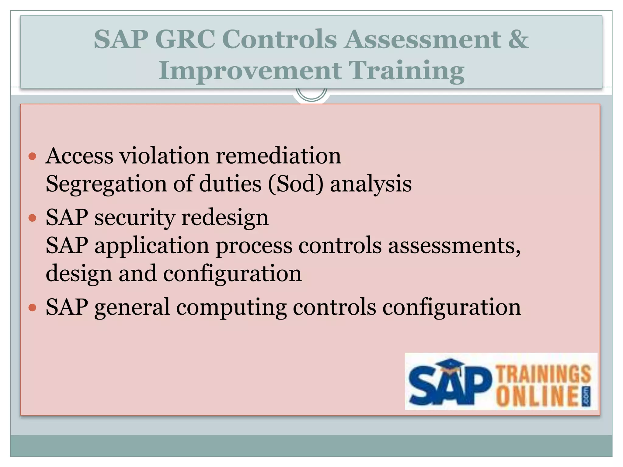 Sap grc online training | PPTX