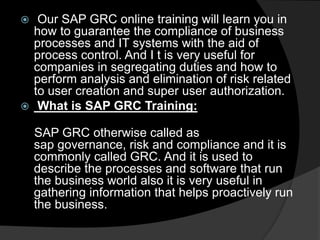 Sap grc online training | PPT