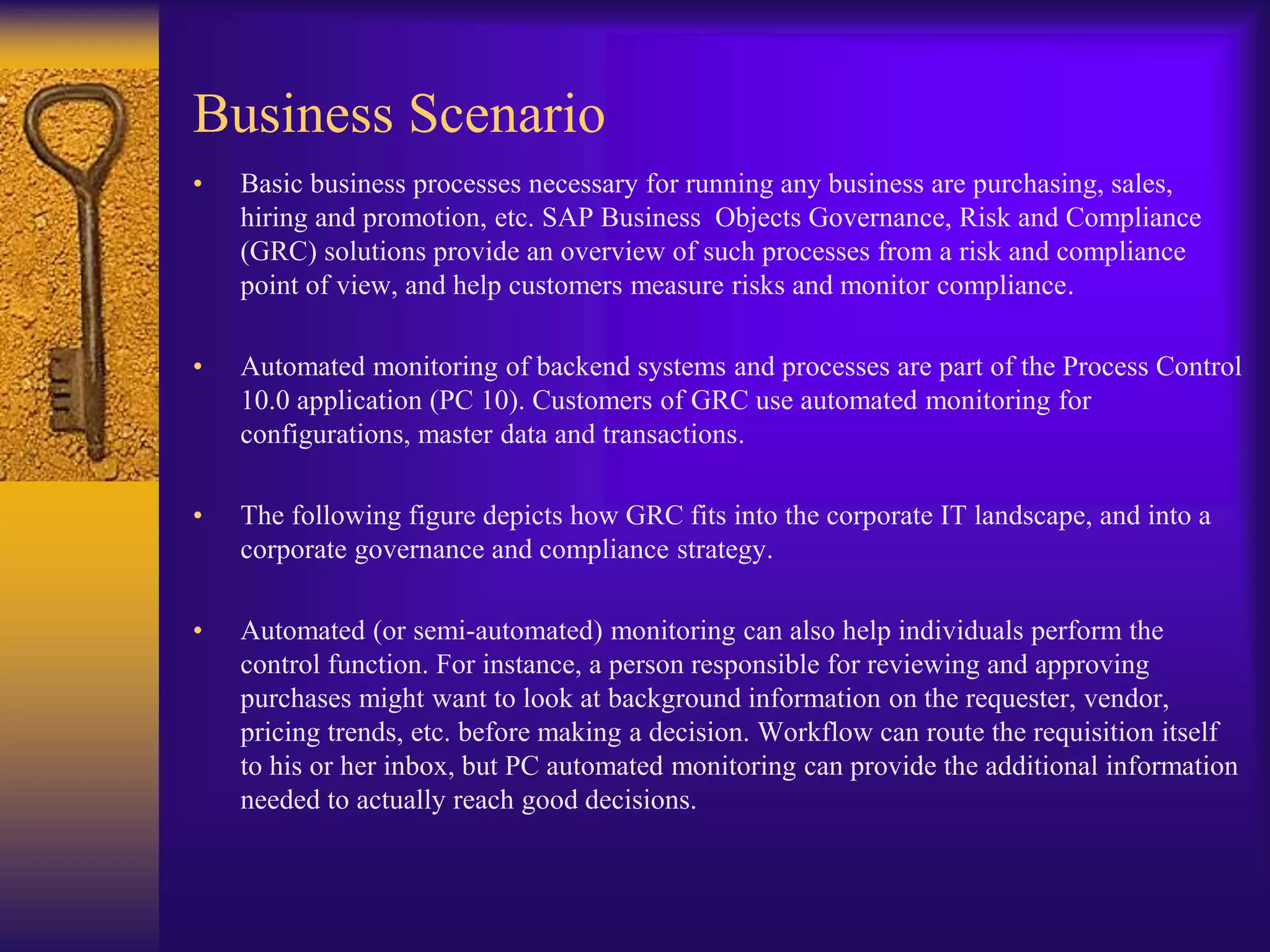 Sap Grc Process Control 10 0 Pptx Operating Systems Computer