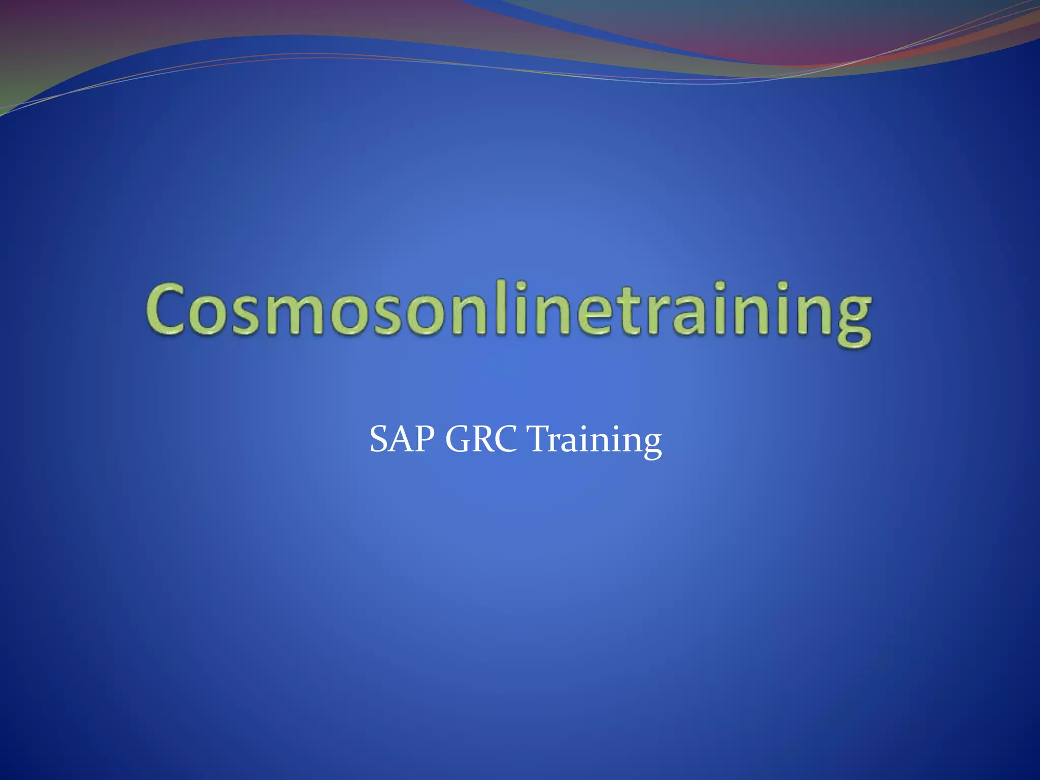 SAP GRC Training | PPT
