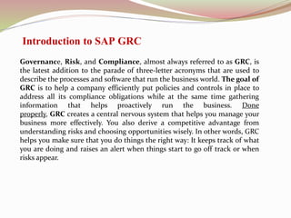 SAP GRC Training | PPTX