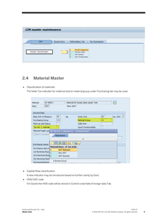 SAP Draft Solution for GST India | PDF
