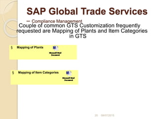 SAP GTS Online Training | PPTX