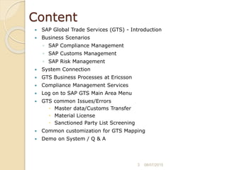 SAP GTS Online Training | PPTX