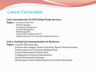 SAP GTS Training | PPTX