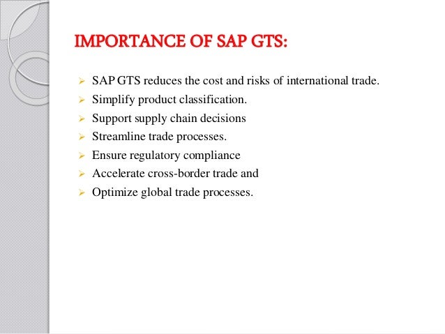 SAP GTS TRAINING | SAP Global Trade Services 11 ONLINE TRAINING