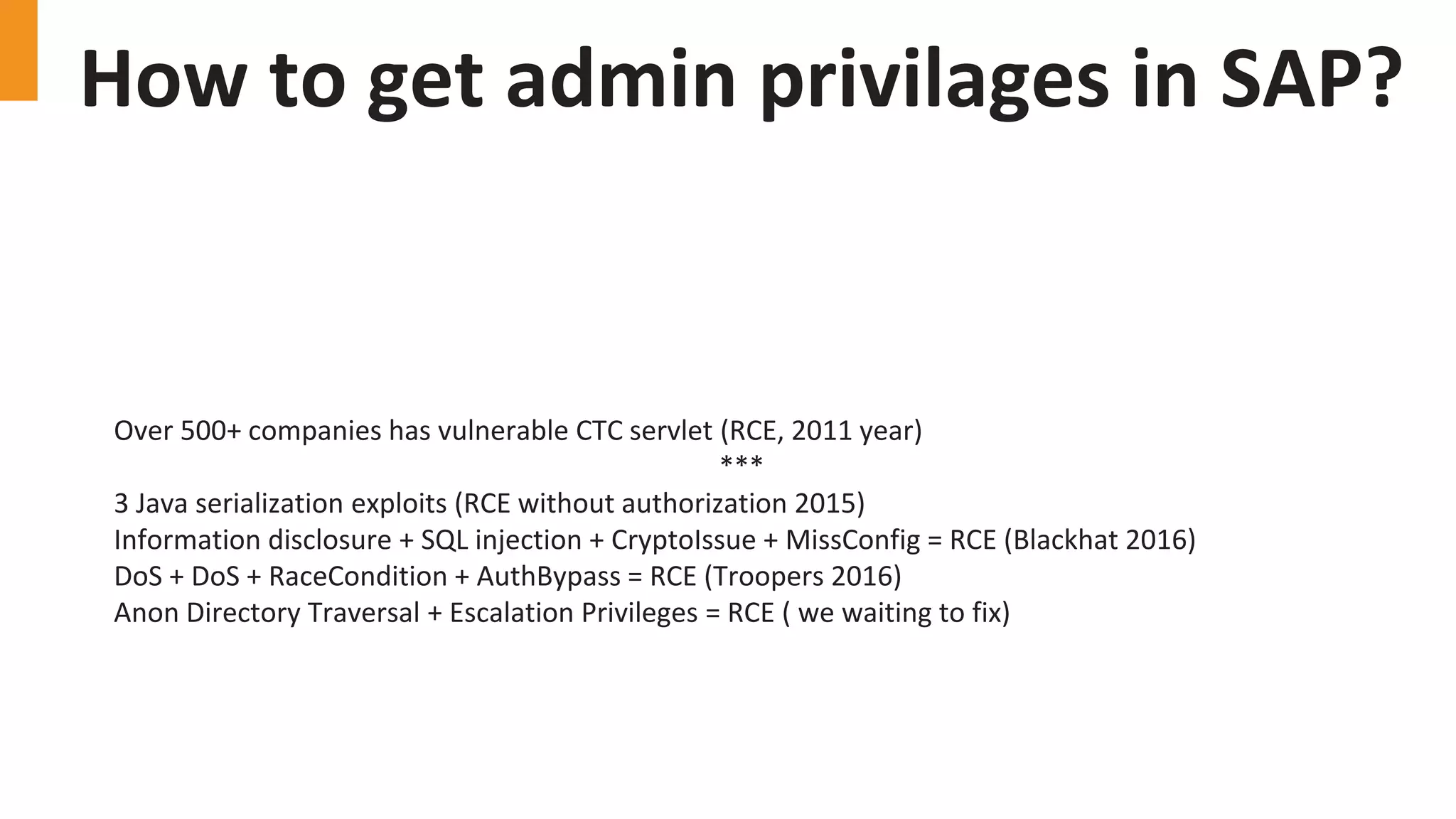 SAP strikes back Your SAP server now counter attacks. | PPTX