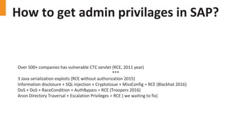 SAP strikes back Your SAP server now counter attacks. | PPTX