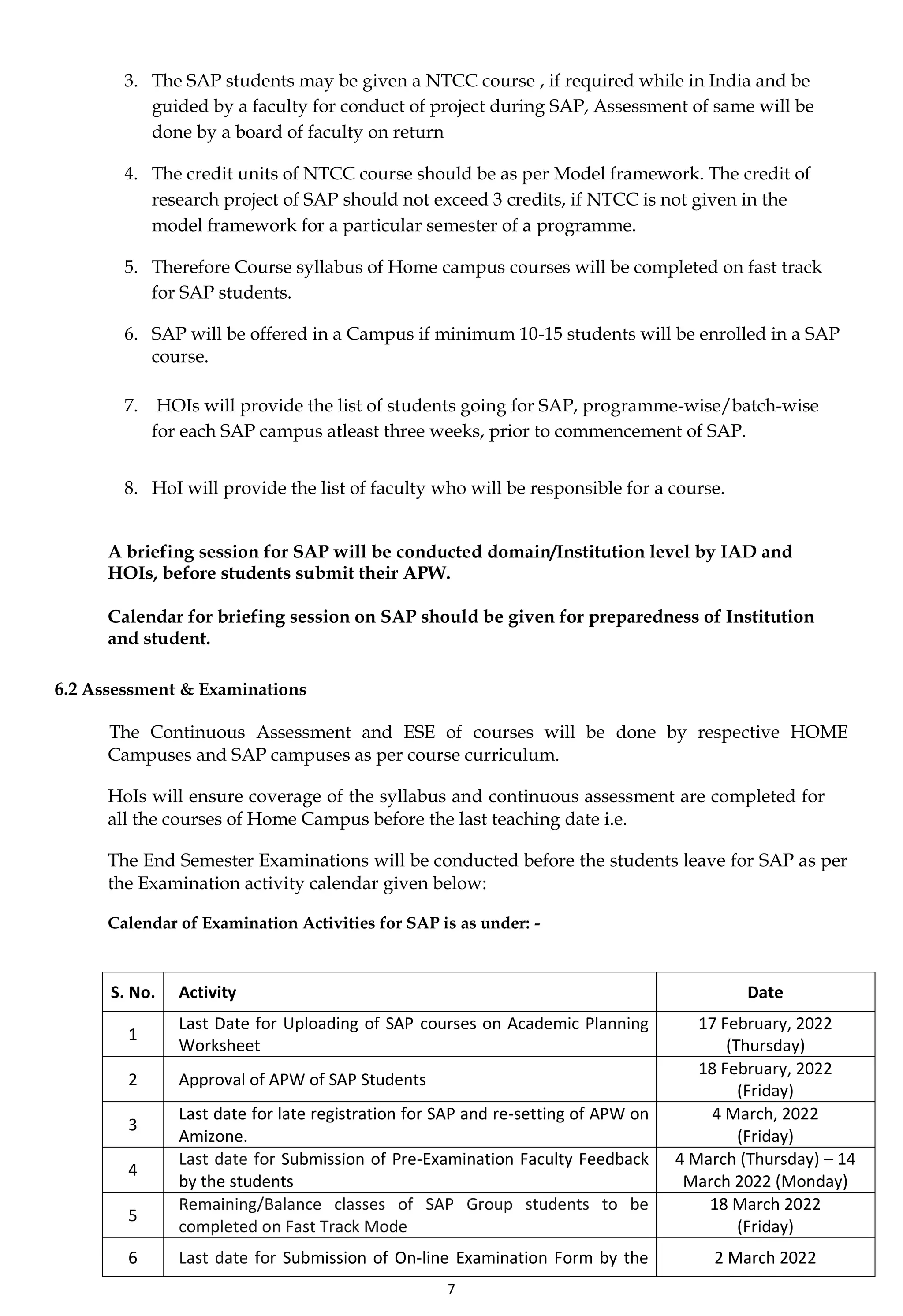 Sap guidelines 2022_even_semester_academic_session_ (1) | PDF